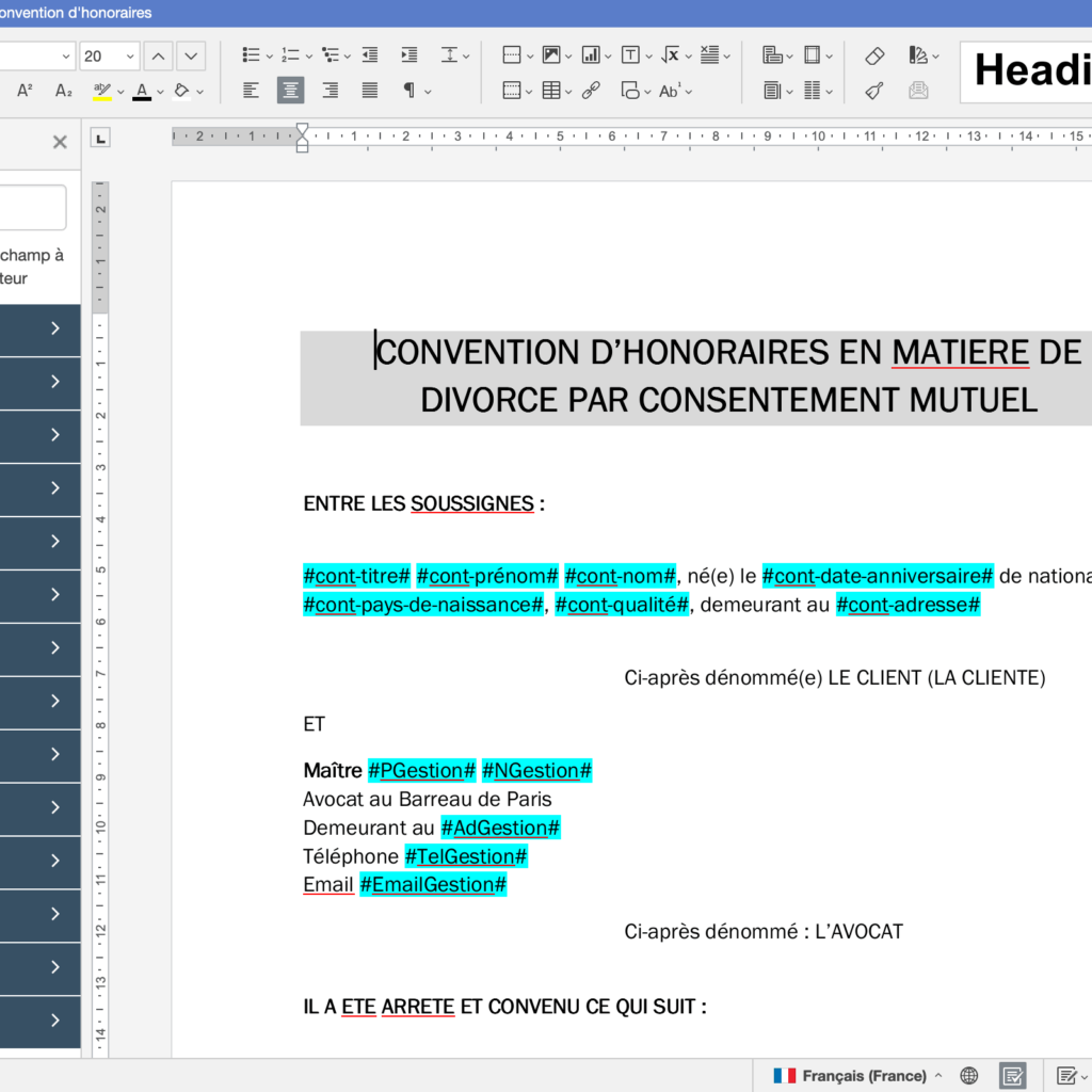 Logiciel Rédaction Avocat - La fusion documentaire simple